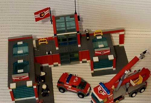 Lego City 7208 fire station. Пожарная часть