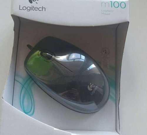Мышь компьютерная проводная Logitech m100