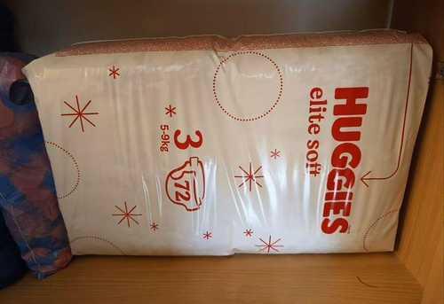 Подгузники Huggies Elite Soft 5-9кг, 3 размер