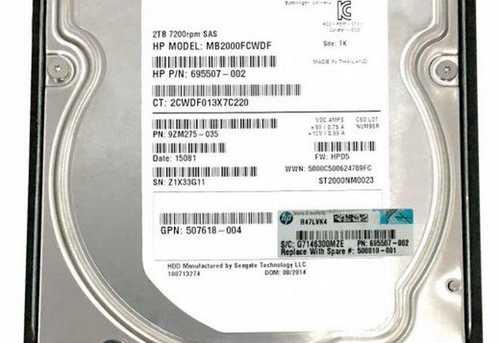 Серверный диск HP 606228-002 2Tb SAS 3,5" HDD