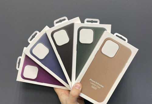 Чехол Leather Case iPhone 15 Pro Max