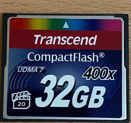 Карта памяти transcend compact flash CF 32GB 400X