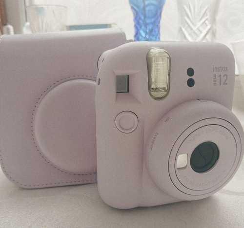 Fujifilm instax Mini 12 розовый с чехлом