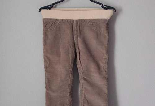 Вельветовые детские брюки на флисе (на 1 год)