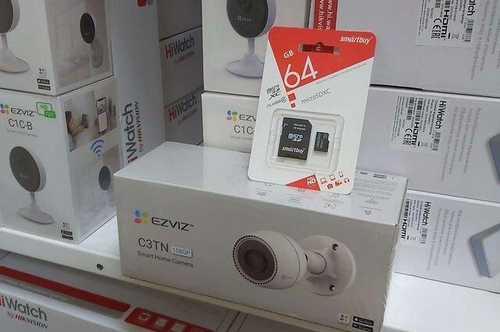 Комплект ezviz c3tn + smartbuy 64 Gb