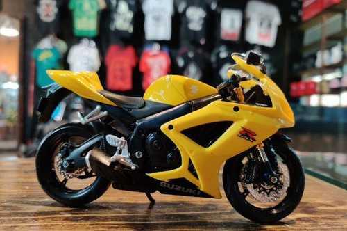 Модель мото 1:12 Suzuki GSX-R 600 Yellow