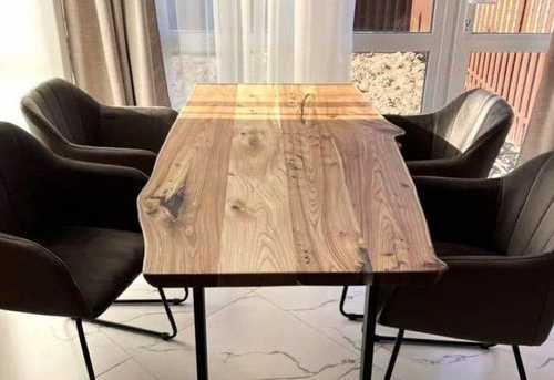 Обеденный стол из дерева карагач