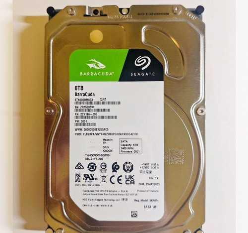 Seagate Barracuda 6Tb, на гарантии х