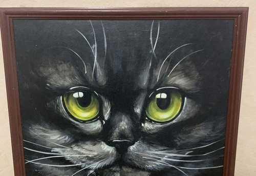 Картина акрил «Черный кот»