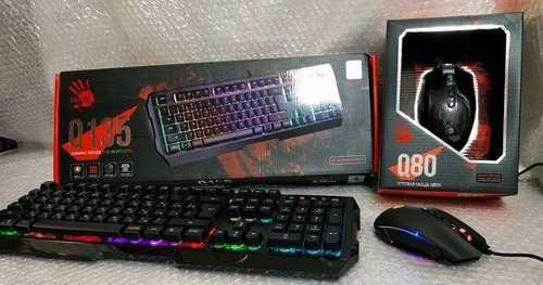Игровая мышь и клавиатура Bloody Q1300