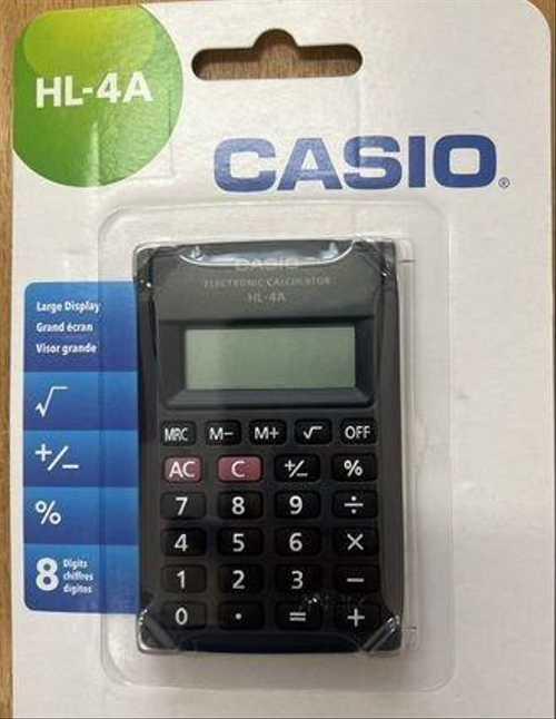 Калькулятор карманный casio HL-4A,черный