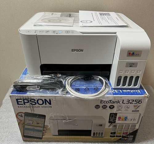 Цветное мфу струйное Epson L3256 снпч Wi-Fi