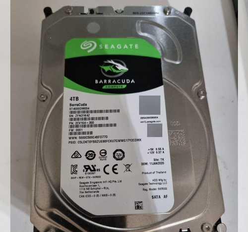 Жесткий диск seagate barracuda 4tb