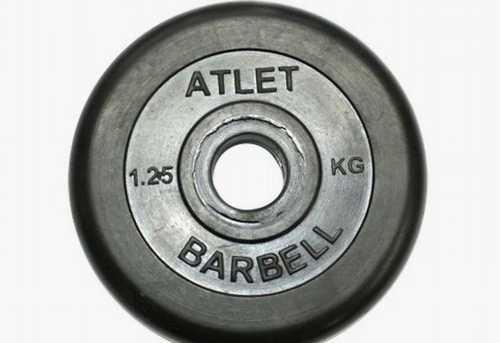 Диск обрезиненный Barbell Atlet d26 мм 1,25 кг