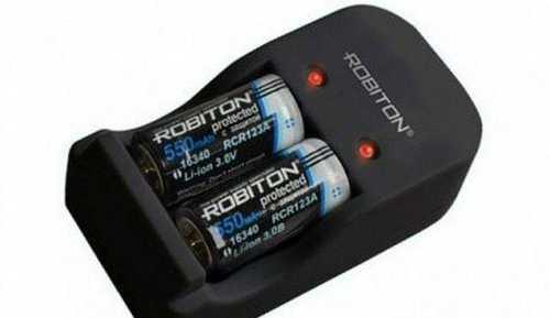 Зарядное устройство Robiton 123 + 2шт 16340 (3,0v)