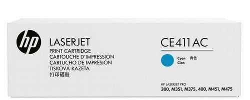 HP CE411AC тонер-картридж голубой (без коробки и п