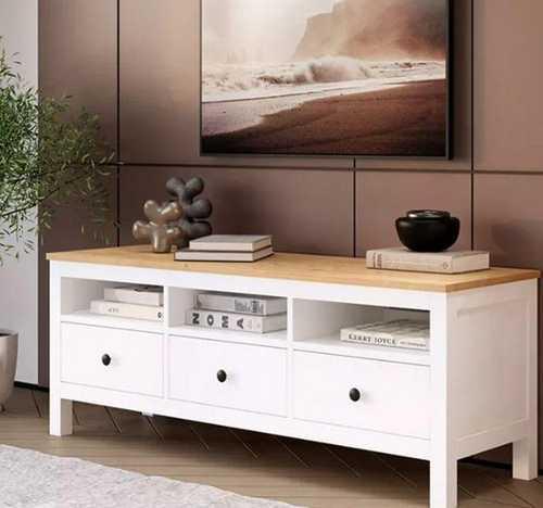 Тумба тв 3 ящика Икеа hemnes Кымор, 183см, белый