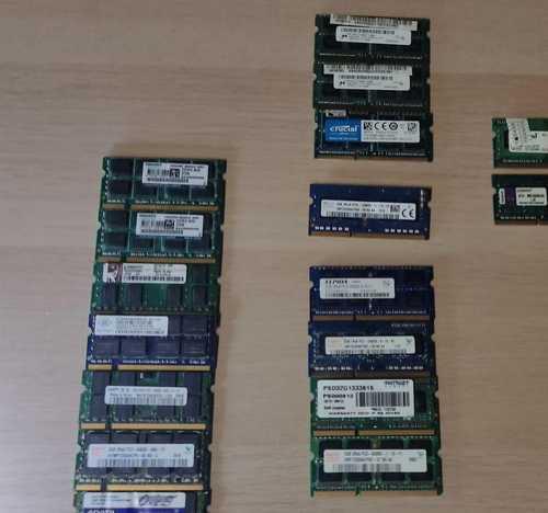 Оперативная память Sodimm ddr2/ddr3/ddr4 2,4,8gb