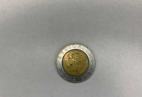 Монета номиналом 500 итальянских лир