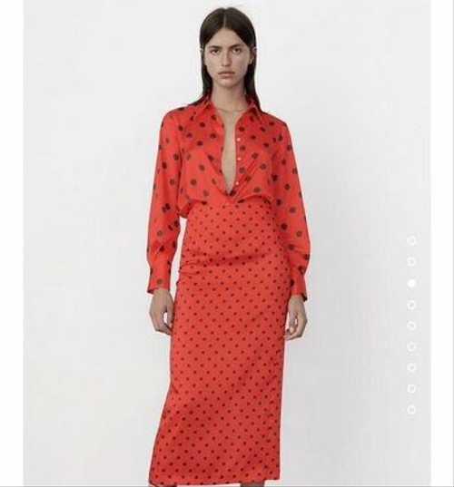 Блуза рубашка оверсайз Zara новая XS S