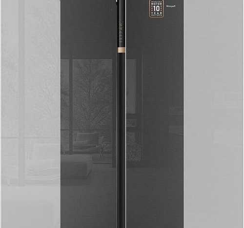 Холодильник weissgauff wsbs 590 NoFrost Inverter Premium Inox Glass