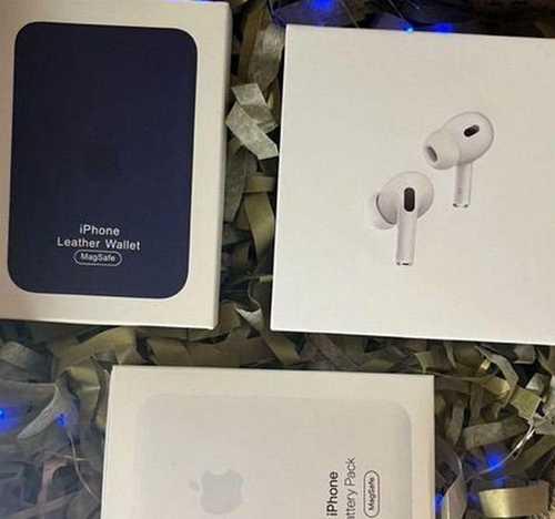 Подарочный набор Новогодний apple (air pods 2 pro)