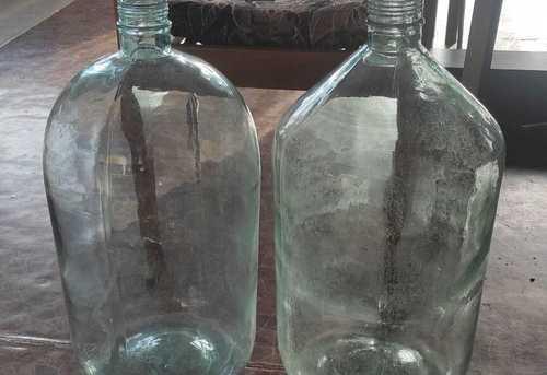Бутыль стеклянная 10 и 20 литров