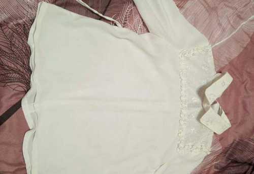 Блузка шелковая белая