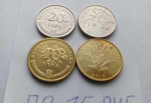 Монеты Хорватии, Чехословакии, Чили, Шри-Ланки