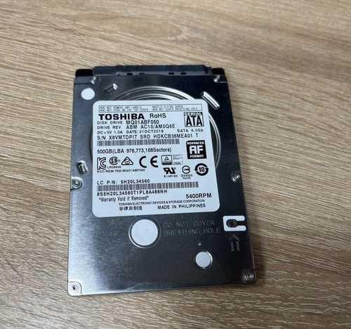 Toshiba жесткий диск 500 Gb