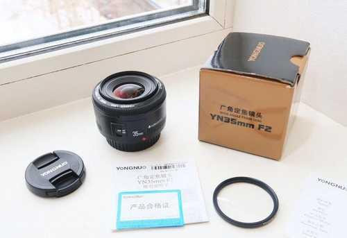 Объектив Yongnuo YN 35mm f2 (Canon) как новый