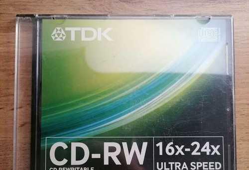 Диск CD-RW, TDK (80 мин, 700 mb)