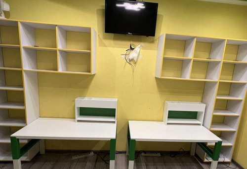 Письменный стол IKEA зеленый, меняет высоту
