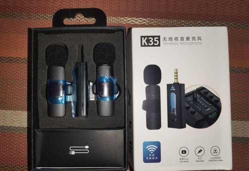 Микрофон петличка беспроводная nobus K35 Duo