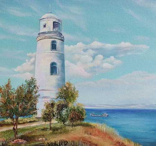 Картина маслом Морской Крымский пейзаж 40*40