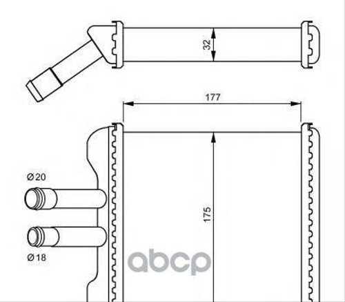 Радиатор отопителя daewoo Lanos 1.3 97- 54237 NRF