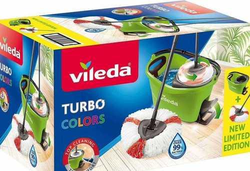 Швабра с ведром Vileda Turbo Colors зелёный