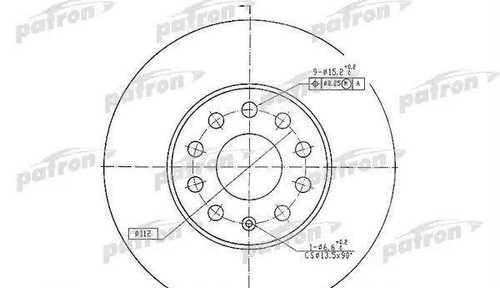 Диск Тормозной Передний Patron (Pbd4295) Skoda