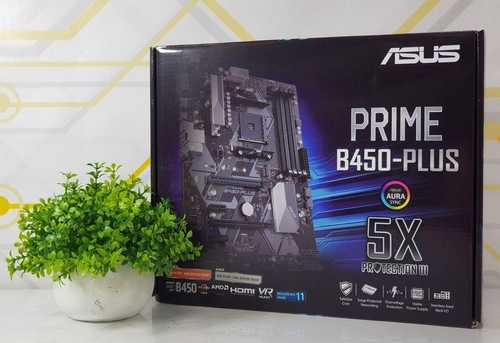 Новая Материнская плата Prime B450-Plus AM4 Asus