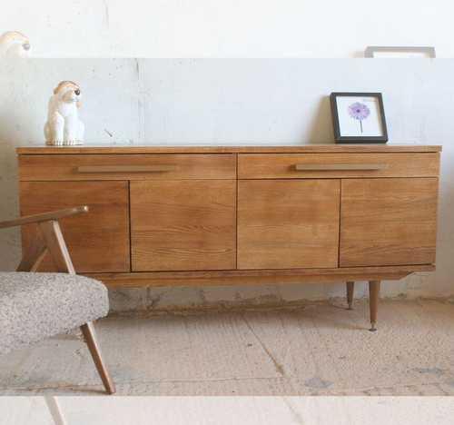 Тумба хайборд дуб редизайн в стиле mid century