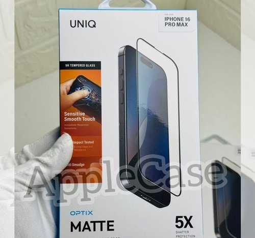 Защитное стекло iPhone 16 Pro/Pro Max Uniq Matte