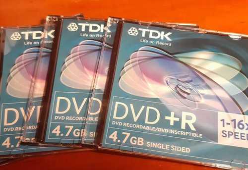 Болванки TDK DVD+R 4,7 Gb 4 шт