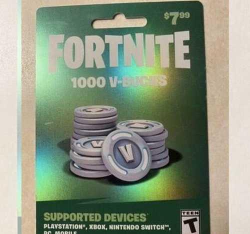 Fortnite 1000 vbucks (код активации)