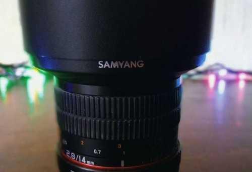 Объектив Samyang 14mm f/2.8 ED AS IF UMC для Canon