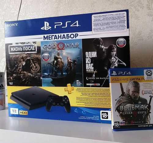 Sony playstation 4 slim 1 tb 2 геймпада