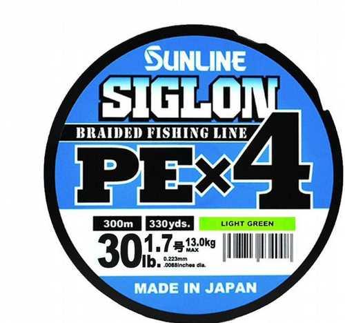 Плетёный шнур Sunline siglon PEx4 #1.7/30lb 300m L