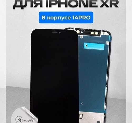 Плоский дисплей (Экран) на iPhone XR в корпусе 14