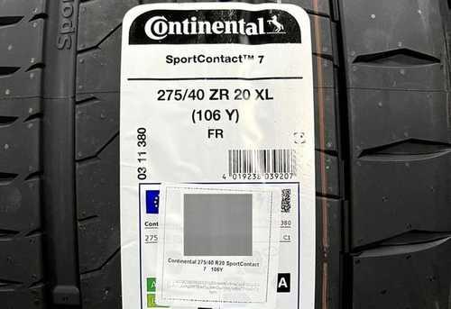 Continental SportContact 7 245/45 R20 и 275/40 R20