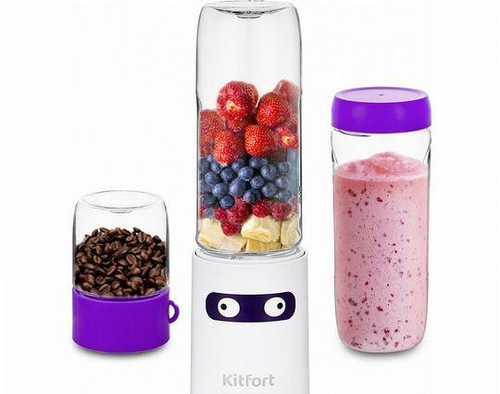 Блендер Kitfort Shake & Take "2 в 1" кт-3033-1 бел