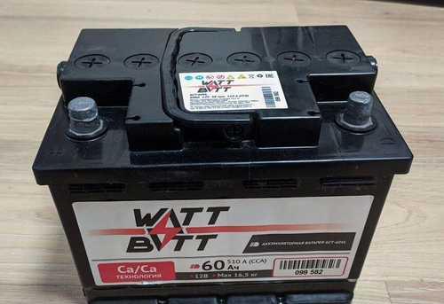 Новый watt batt 60ah 510a 12v аккумулятор